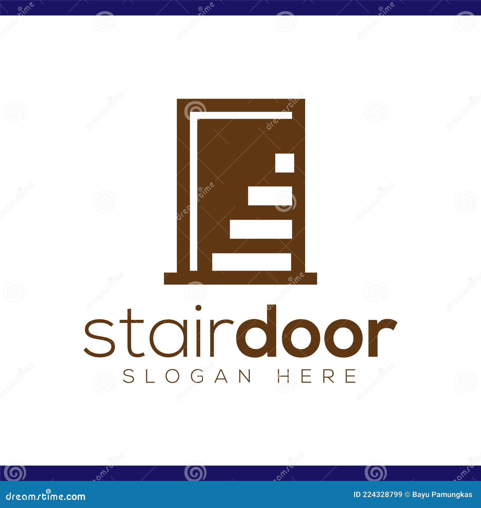 Stair Door Logo Icon Vector Template Stock Vector - Illustration of ...
