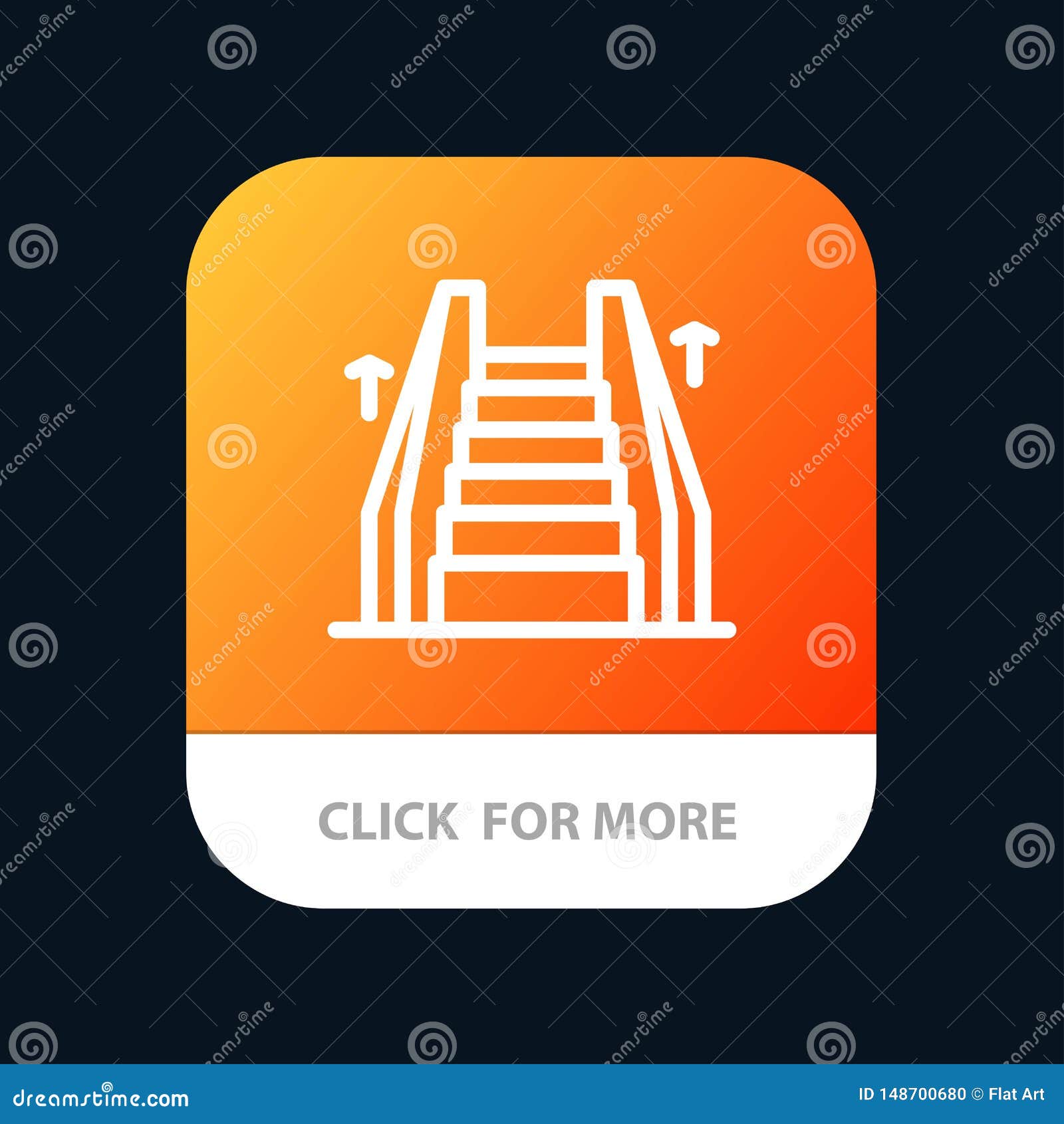 Stair, Elevator, Electric, Ladder Mobile App Button. Android and IOS ...