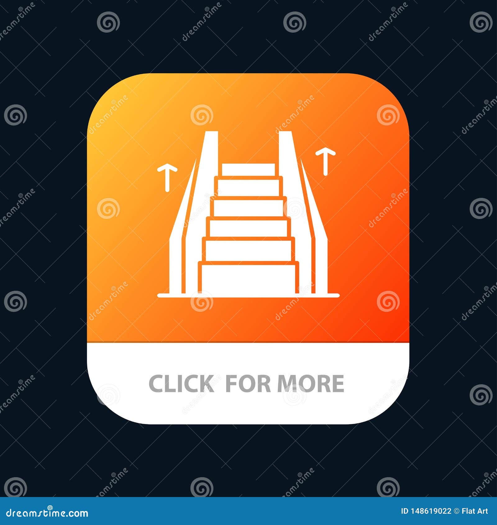 Stair, Elevator, Electric, Ladder Mobile App Icon Design Stock Vector ...