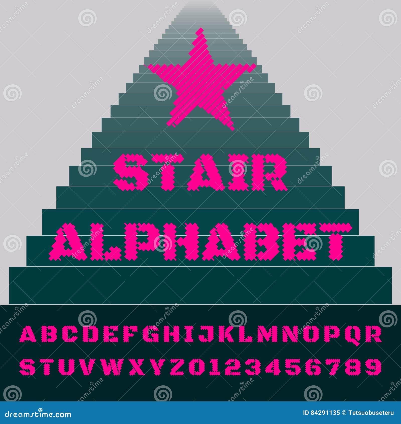 Stair font stock vector. Illustration of object, achievement - 84291135