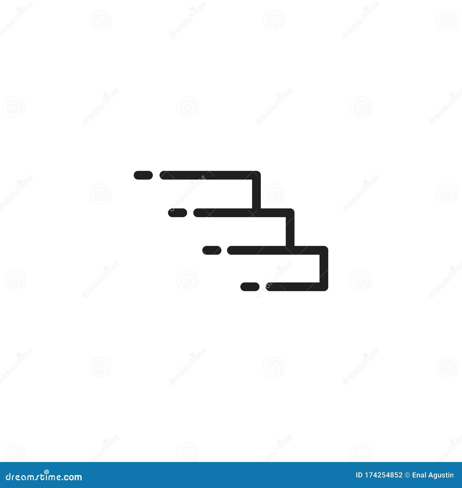Stair Icon Logo Design Vector Template Stock Vector - Illustration of ...