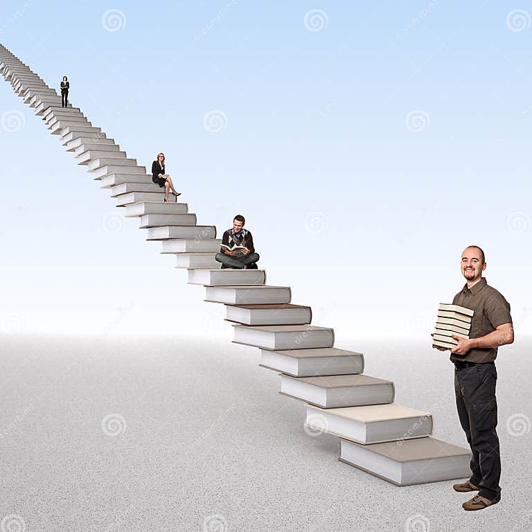 Stair of learning stock illustration. Illustration of reading - 25858386