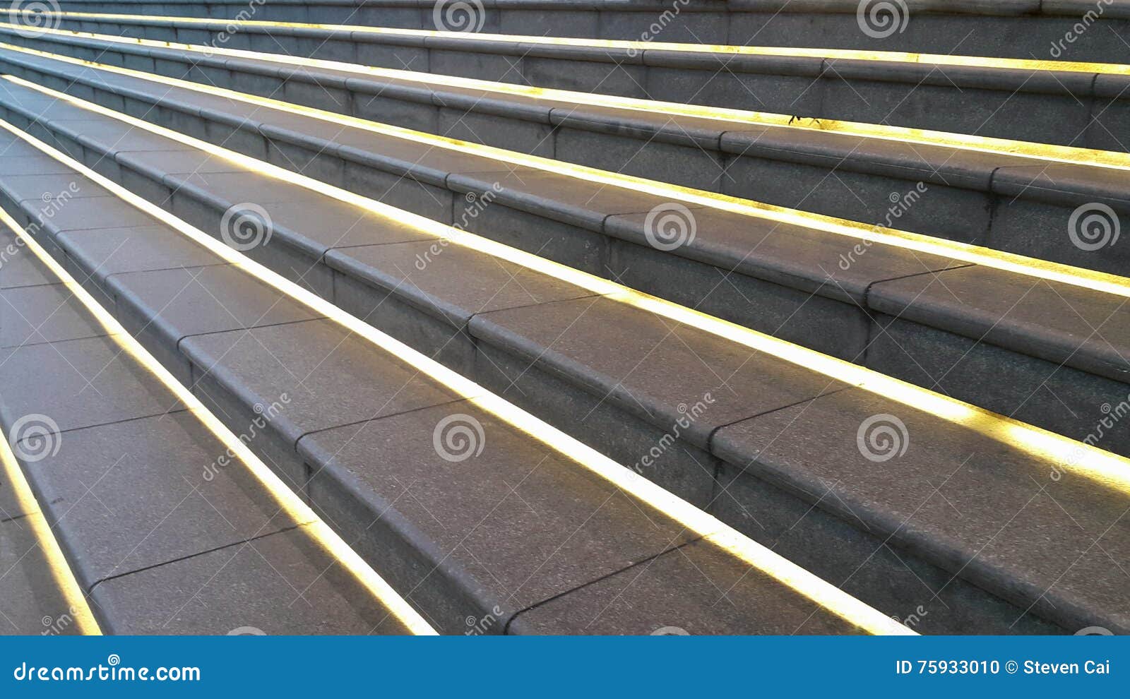 Stair with Linear Hidden Lamp Stock Photo - Image of hidden, linear ...