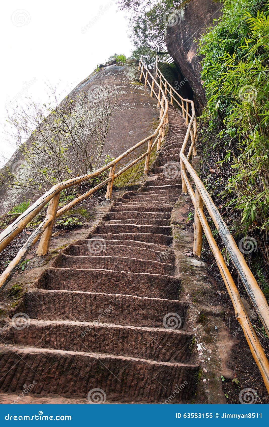 Stair On Mountain At Tham Phra Sabai Temple Stock Photography ...
