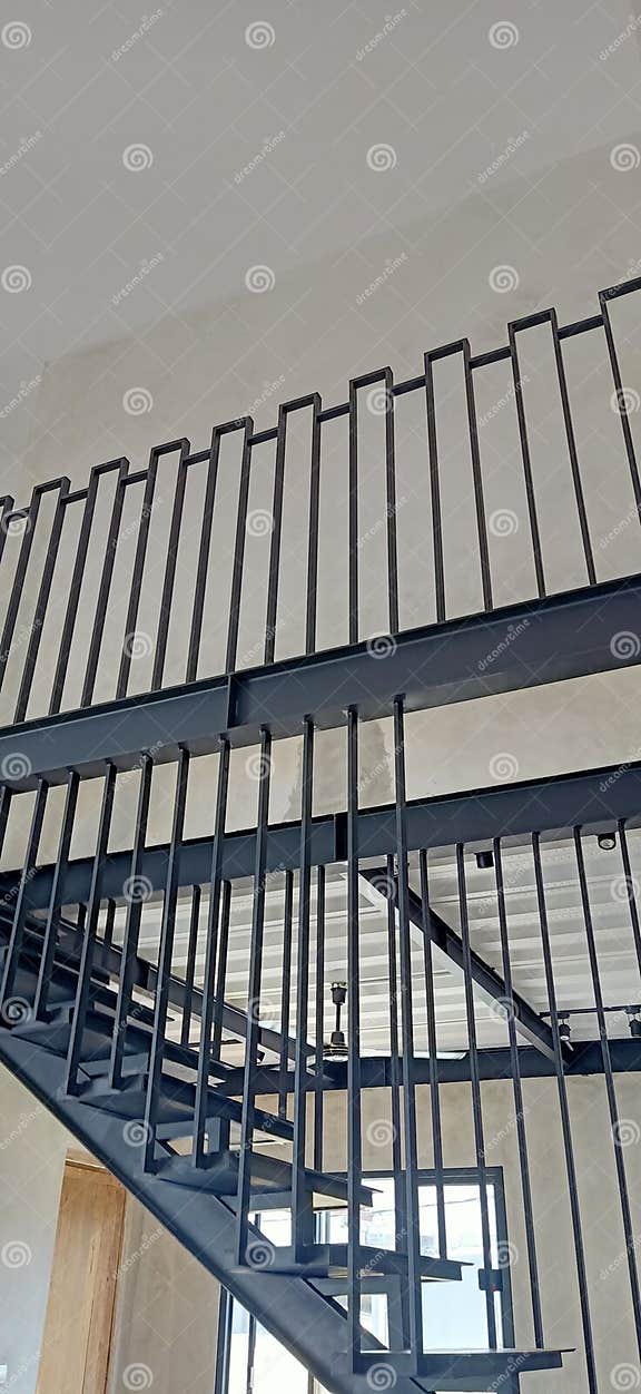 Stair railing details stock image. Image of window, facade - 261965421