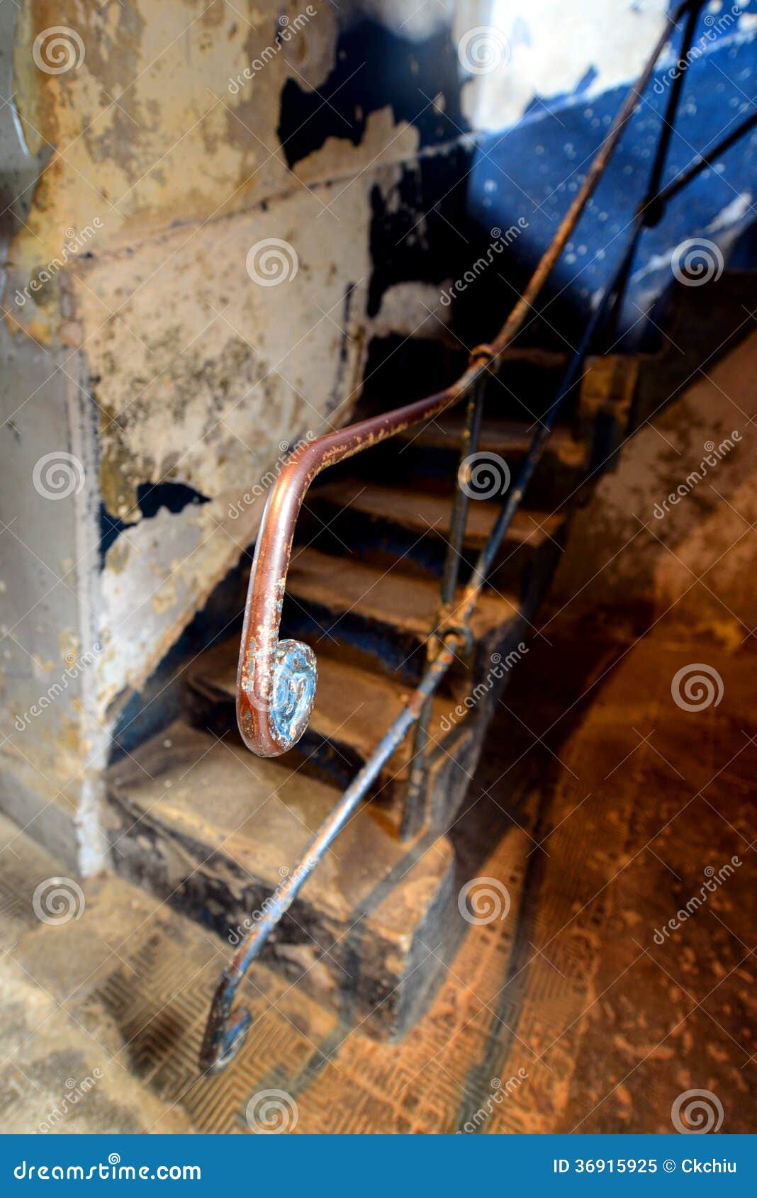 Stair Railing Inside Antique Prison Stock Image - Image of haunted ...