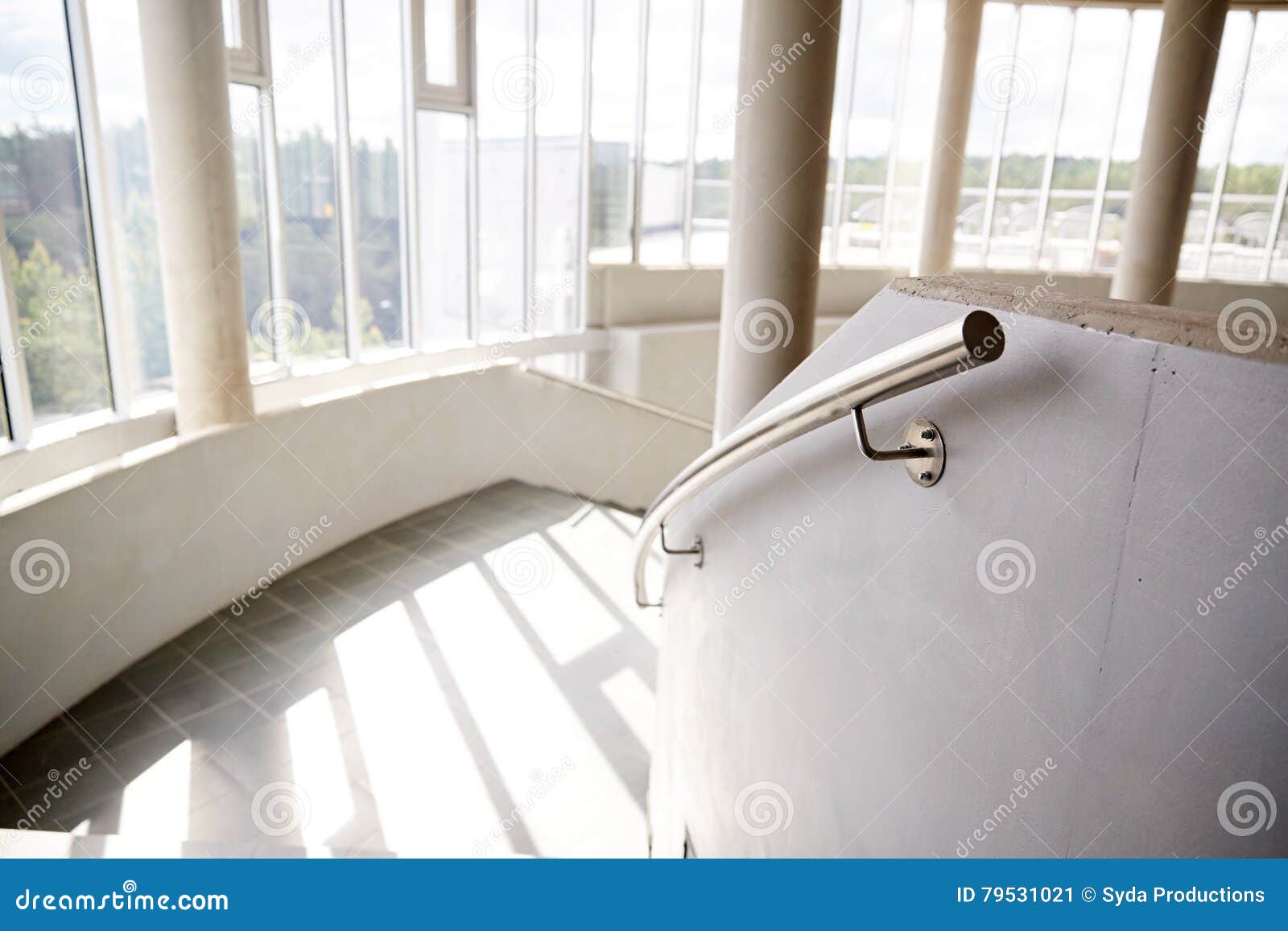 Stair Railings On Staircase At Public Building Stock Image ...