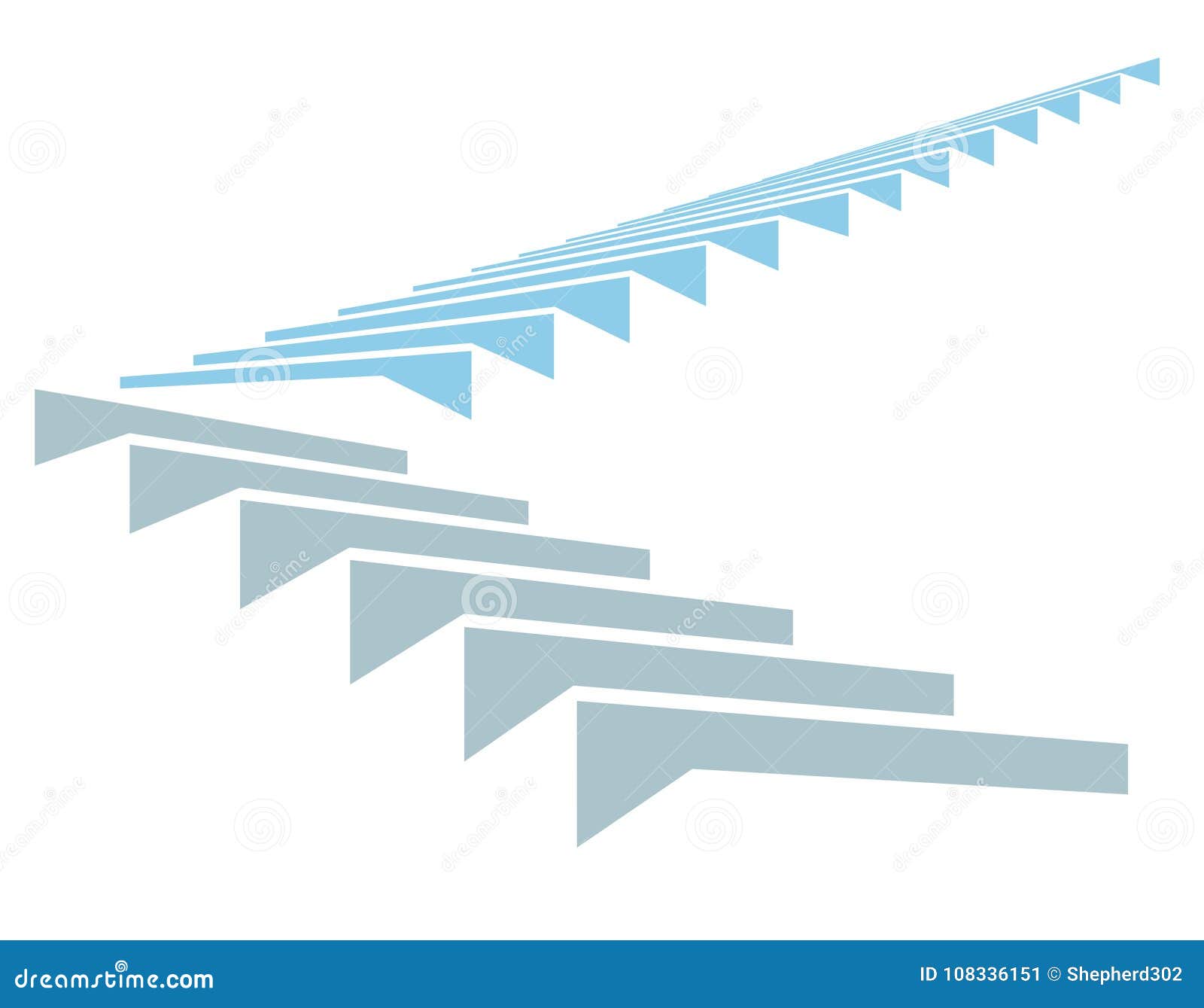 Stair in Sky is a Symbol of Growth and Development Stock Vector ...