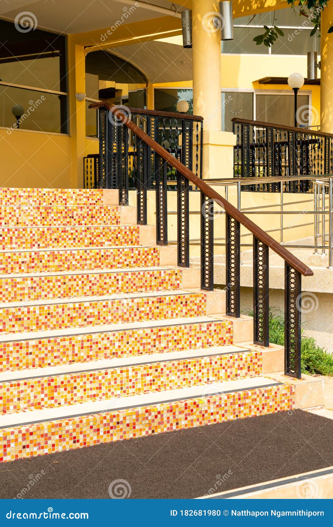Stair Step Decorative with Tile Stock Photo - Image of material ...