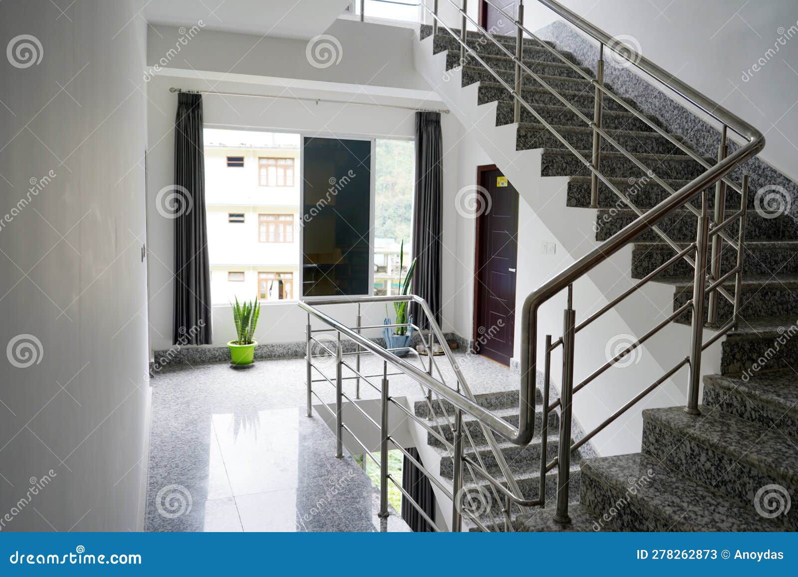 Stair 3 Step within Interior Background Stock Image - Image of modern ...
