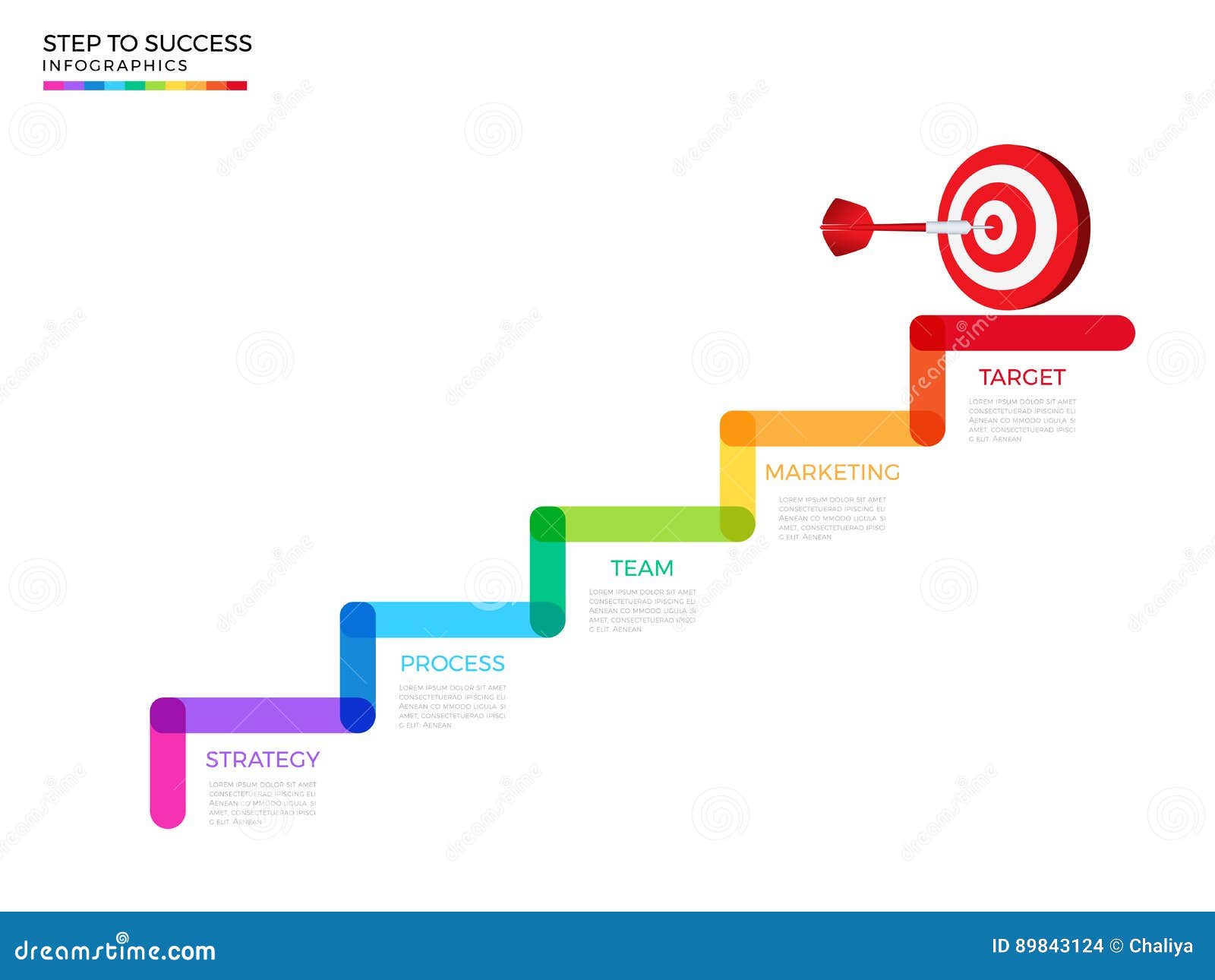 Stair Step To Dart Board Target and Success Concept. Business Timeline ... Stair Step To Dart Board Target and Success Concept. Business Timeline ...