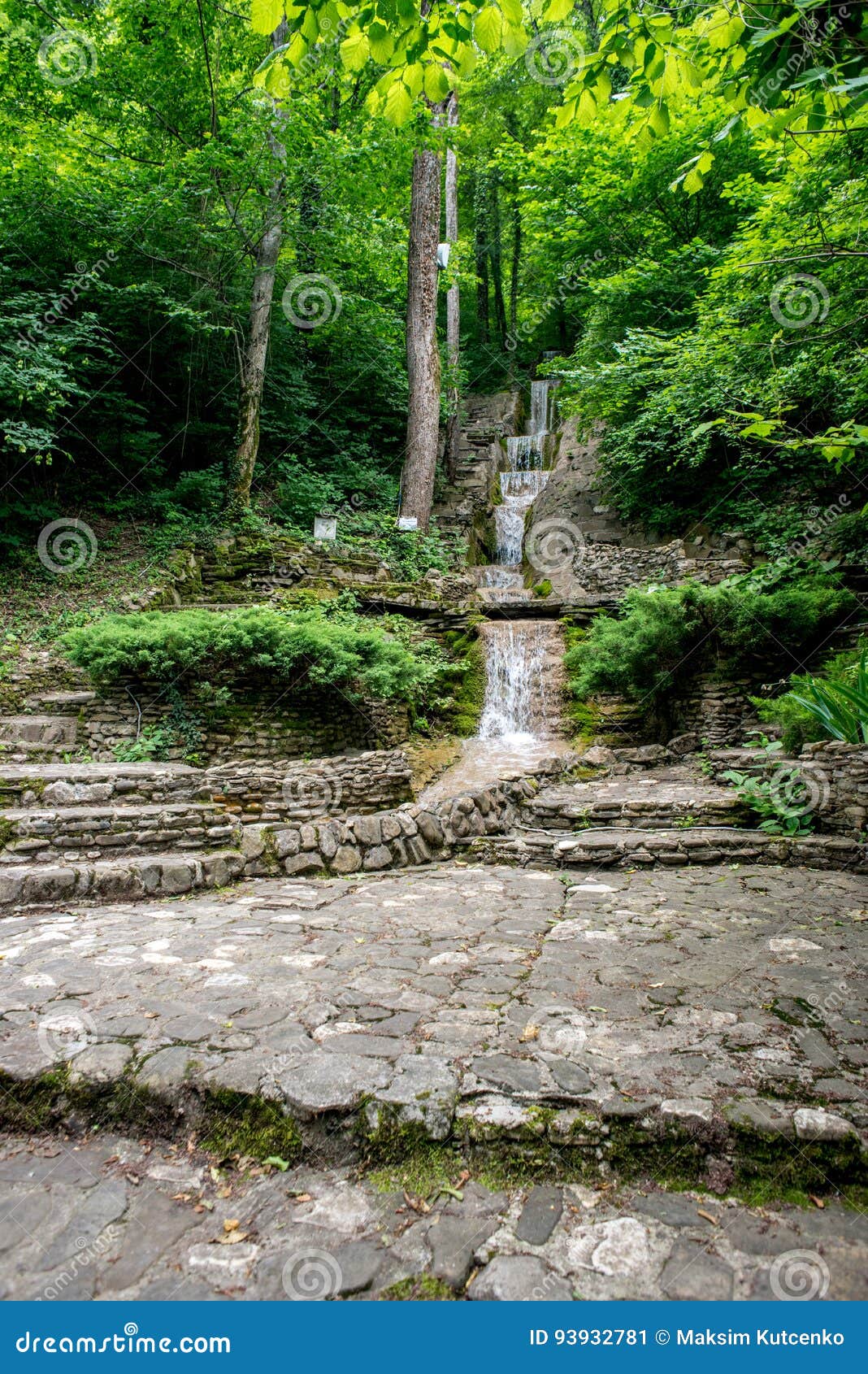 Stair Step Waterfall in Gelendzhik Stock Image - Image of creek ...