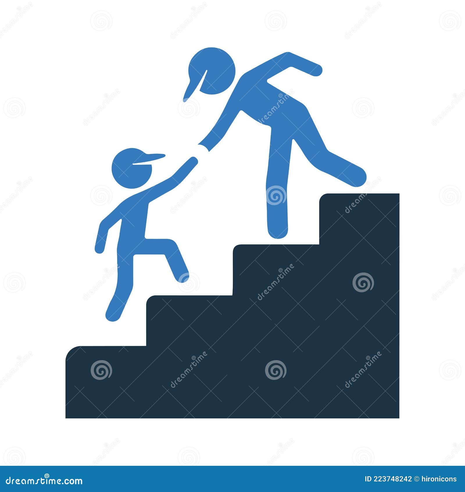 Stair Steps, Help Icon. Simple Editable Vector Illustration Stock ...