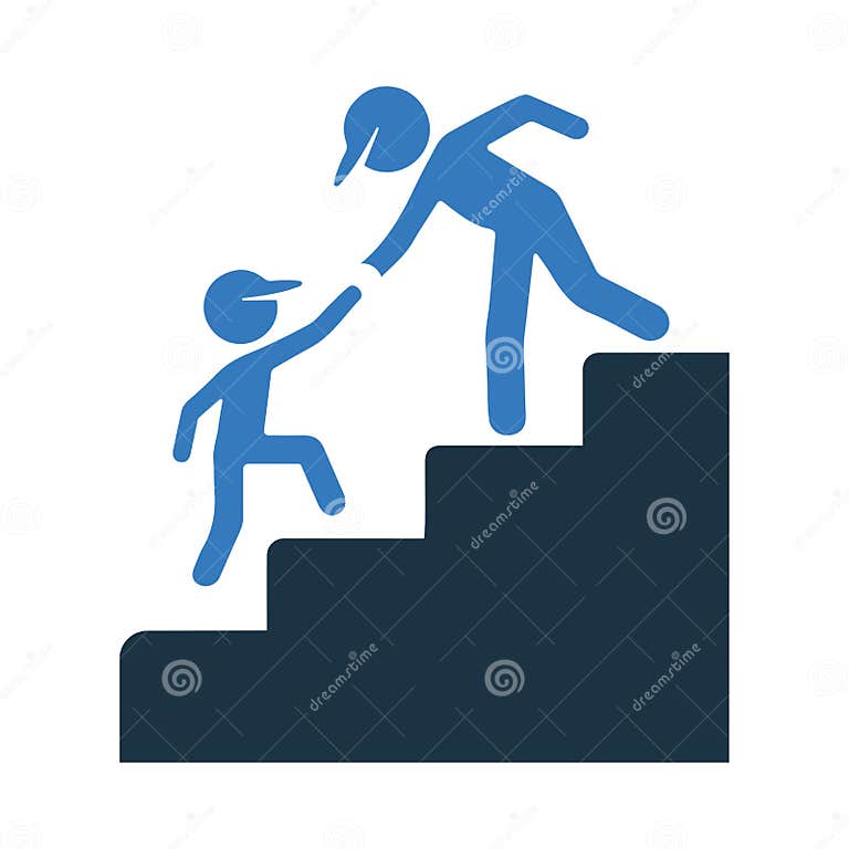 Stair Steps, Help Icon. Simple Editable Vector Illustration Stock ...