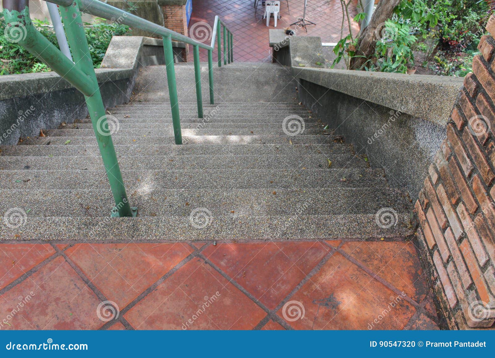 Stair stone step way down stock photo. Image of city - 90547320