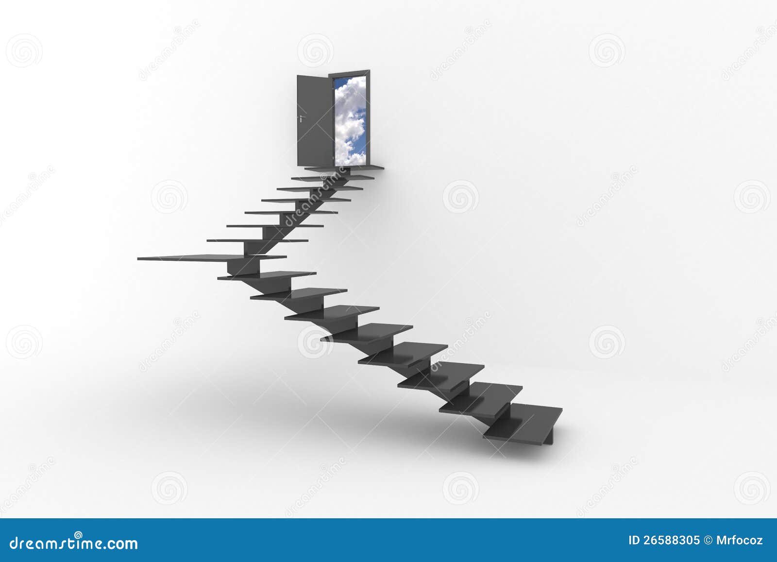 Stair to the future stock illustration. Illustration of entering - 26588305