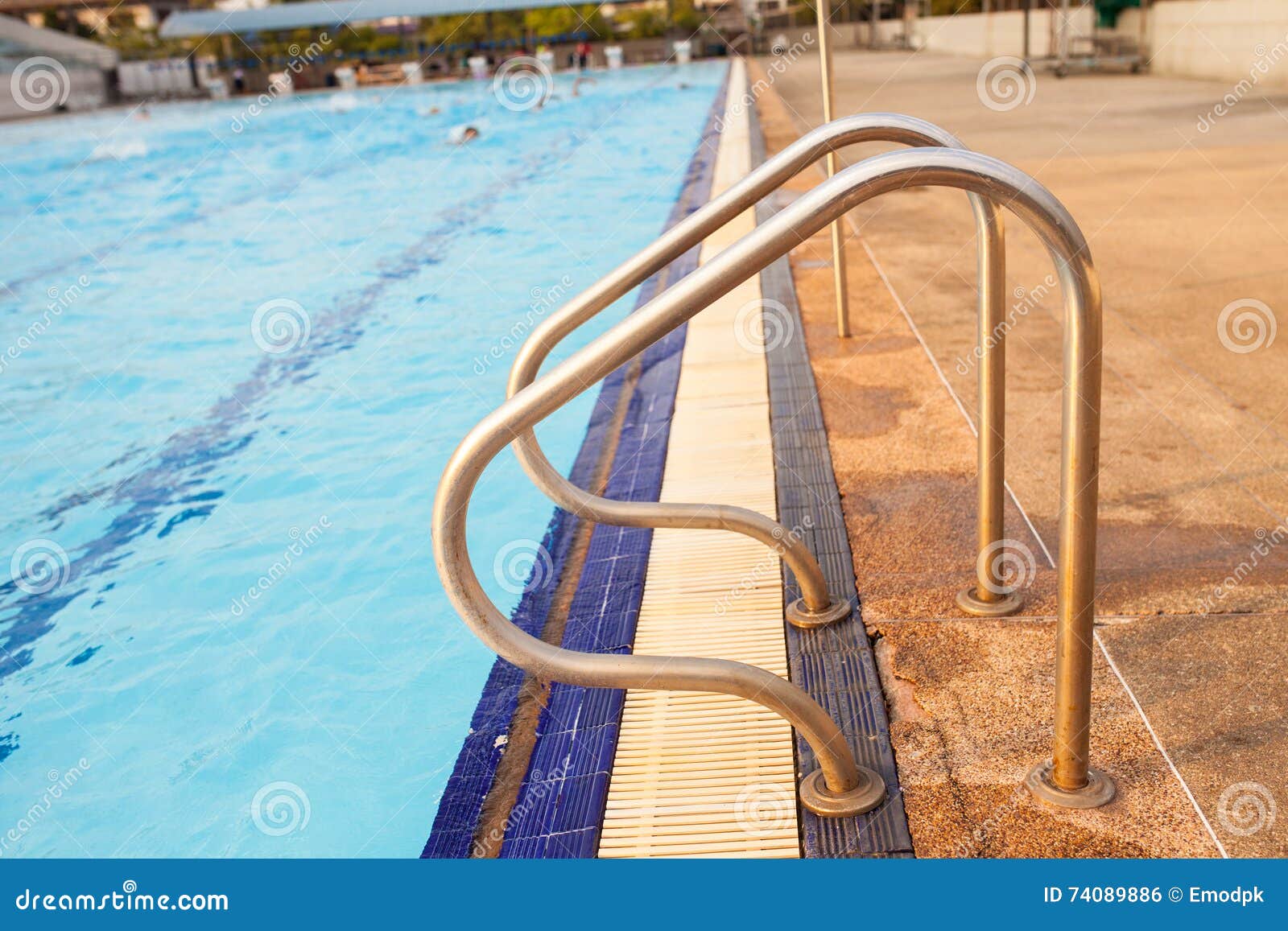 Stair to swimming pool stock photo. Image of fresh, water - 74089886