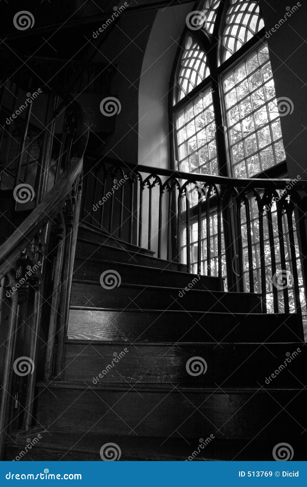 Staircase stock image. Image of interior, step, gothic - 513769