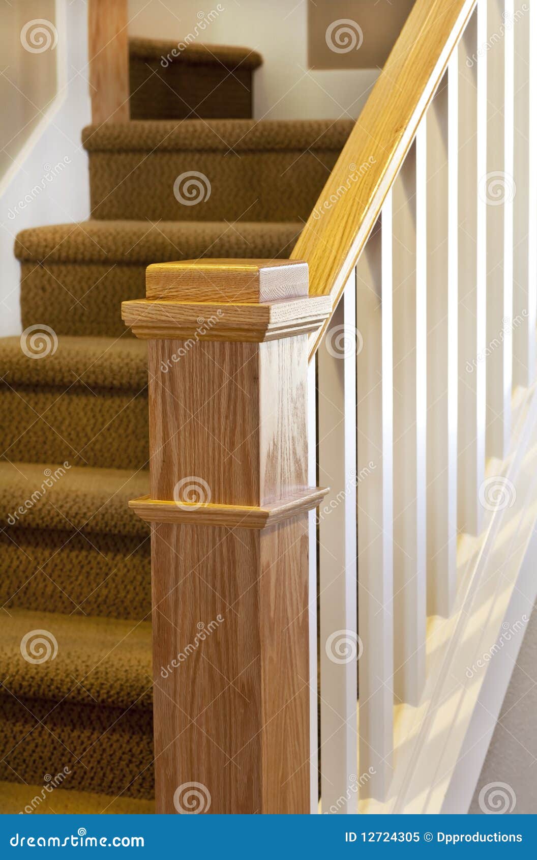 Staircase Bannister stock image. Image of staircase, apartment - 12724305
