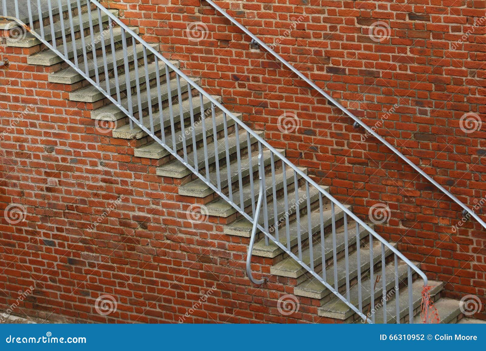 Staircase stock photo. Image of brick, handrail, outside - 66310952