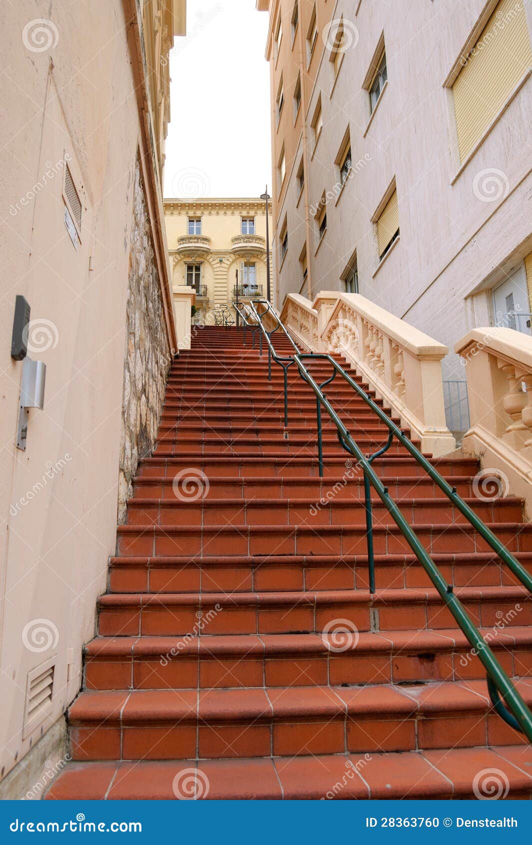 A Staircase between Buildings Stock Photo - Image of residential ...