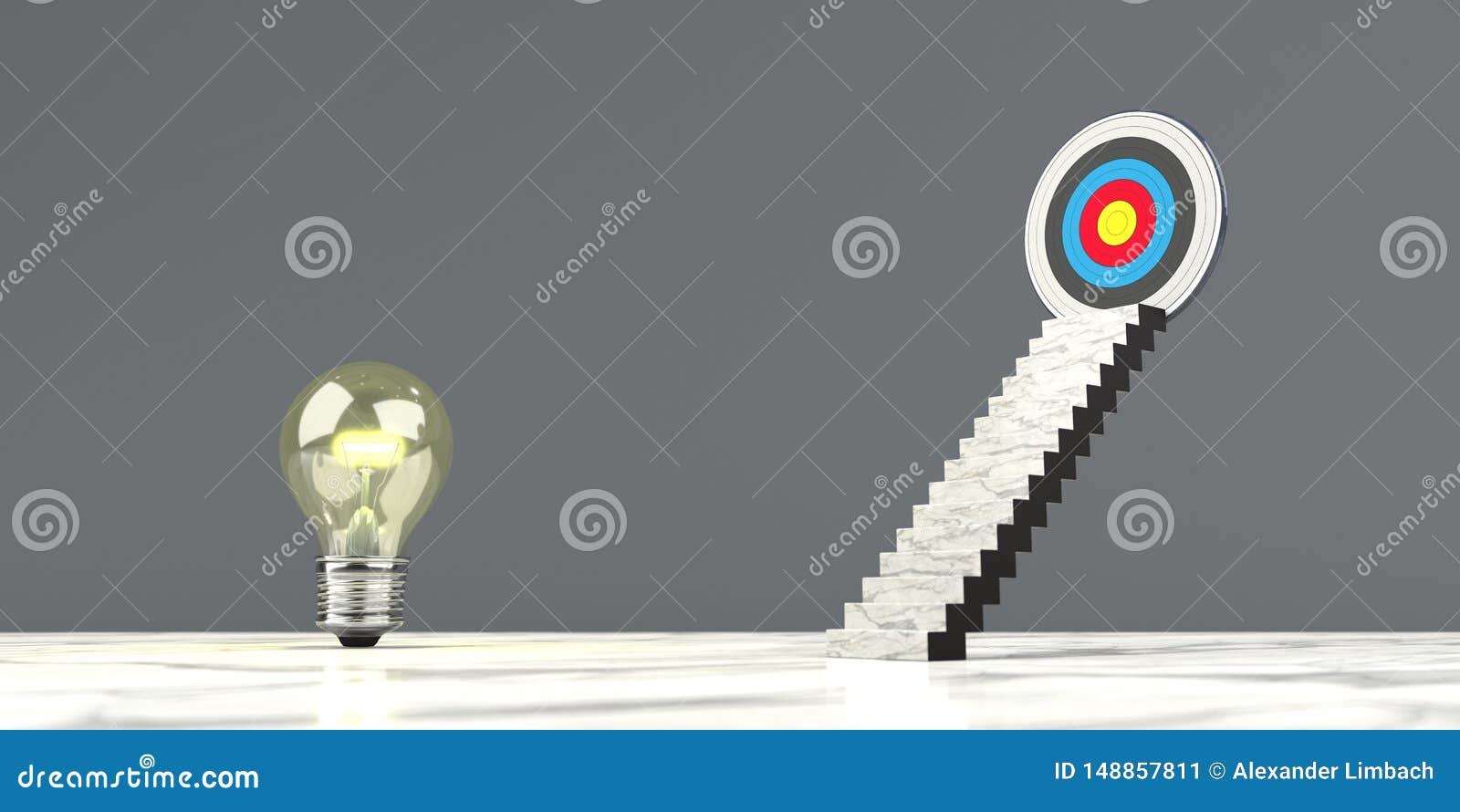 Staircase Goal Idea stock illustration. Illustration of creativity ...