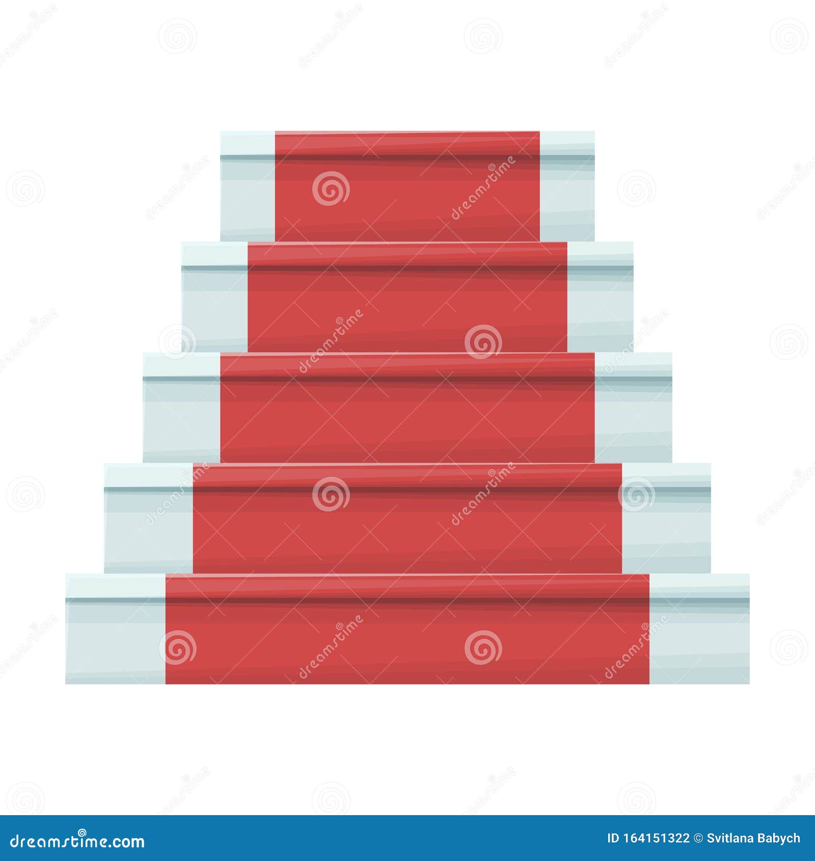 Staircase With Carpet Vector Icon.Cartoon Vector Icon Isolated On White ...