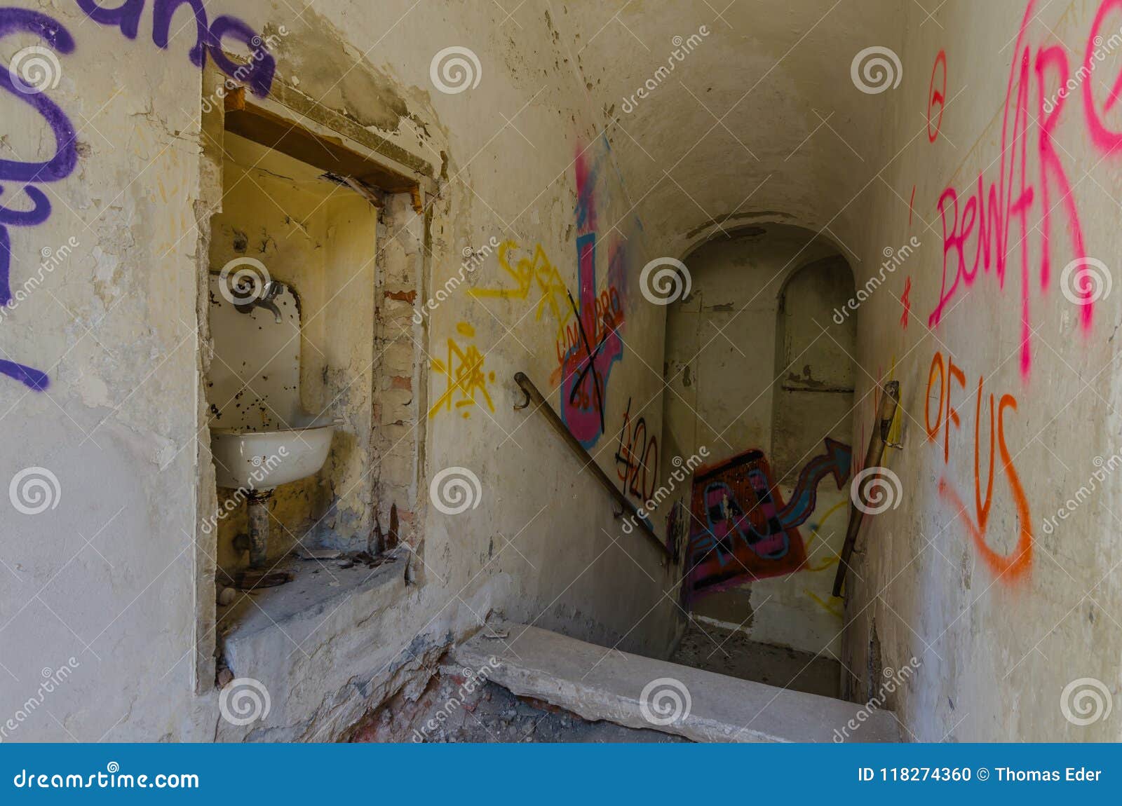 Staircase in a Castle Panorama Stock Photo - Image of fascination ...