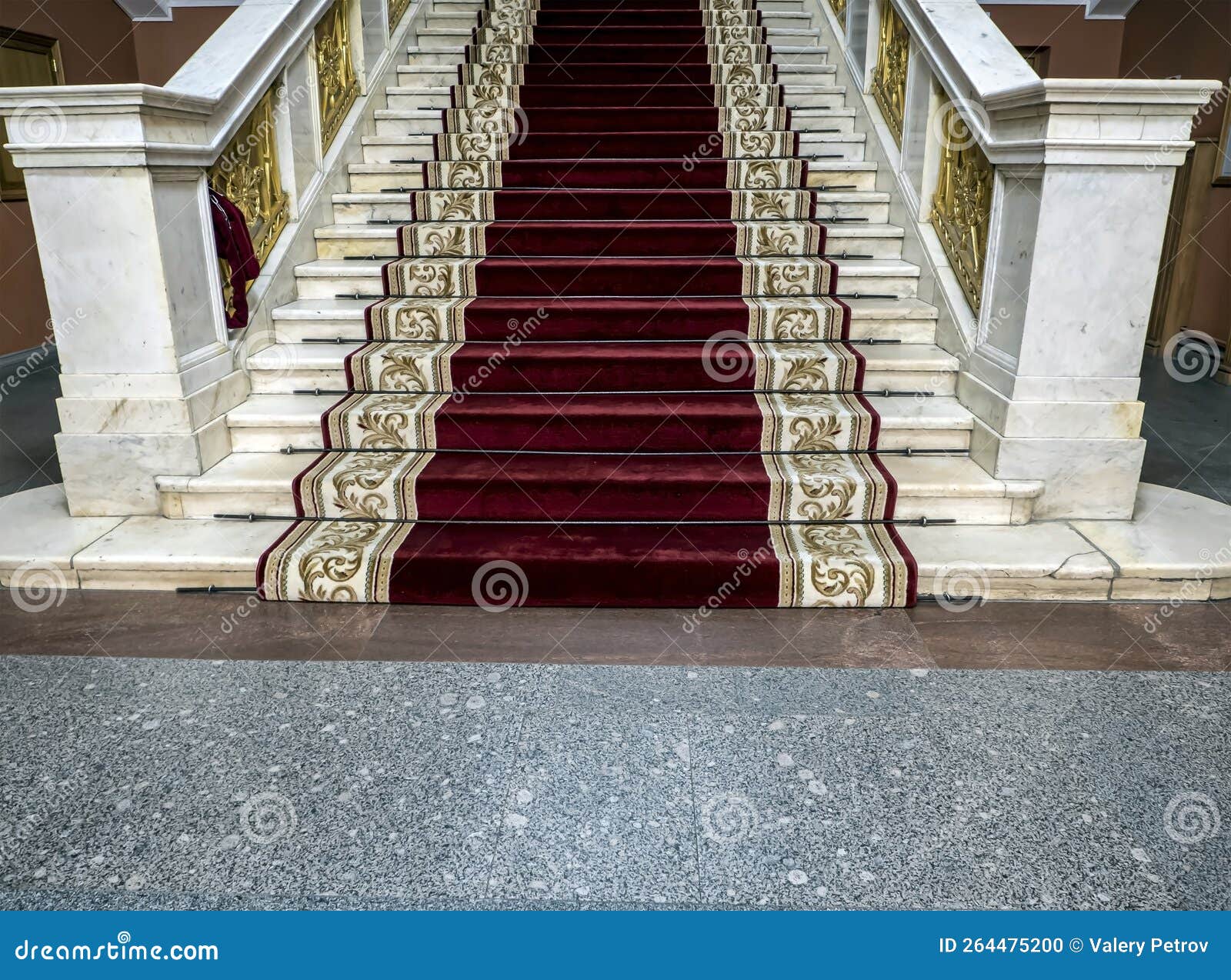 Staircase Covered with Carpet in the Theater Stock Photo - Image of ...