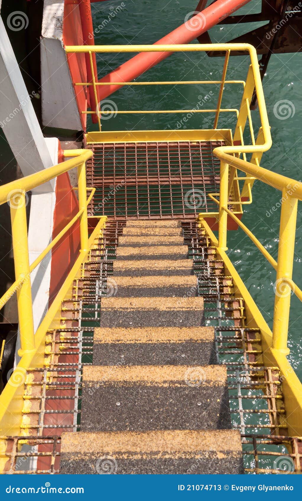 Staircase on drill ship stock image. Image of singapore - 21074713