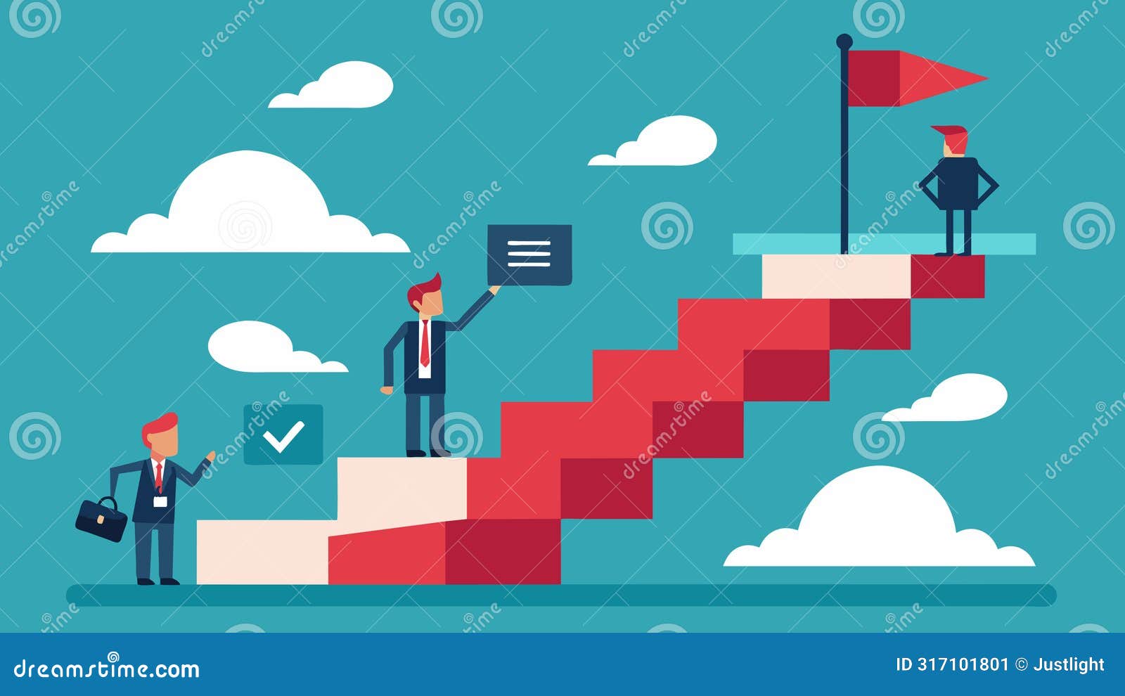 A Staircase with Each Step Representing a Different Stage in the ...