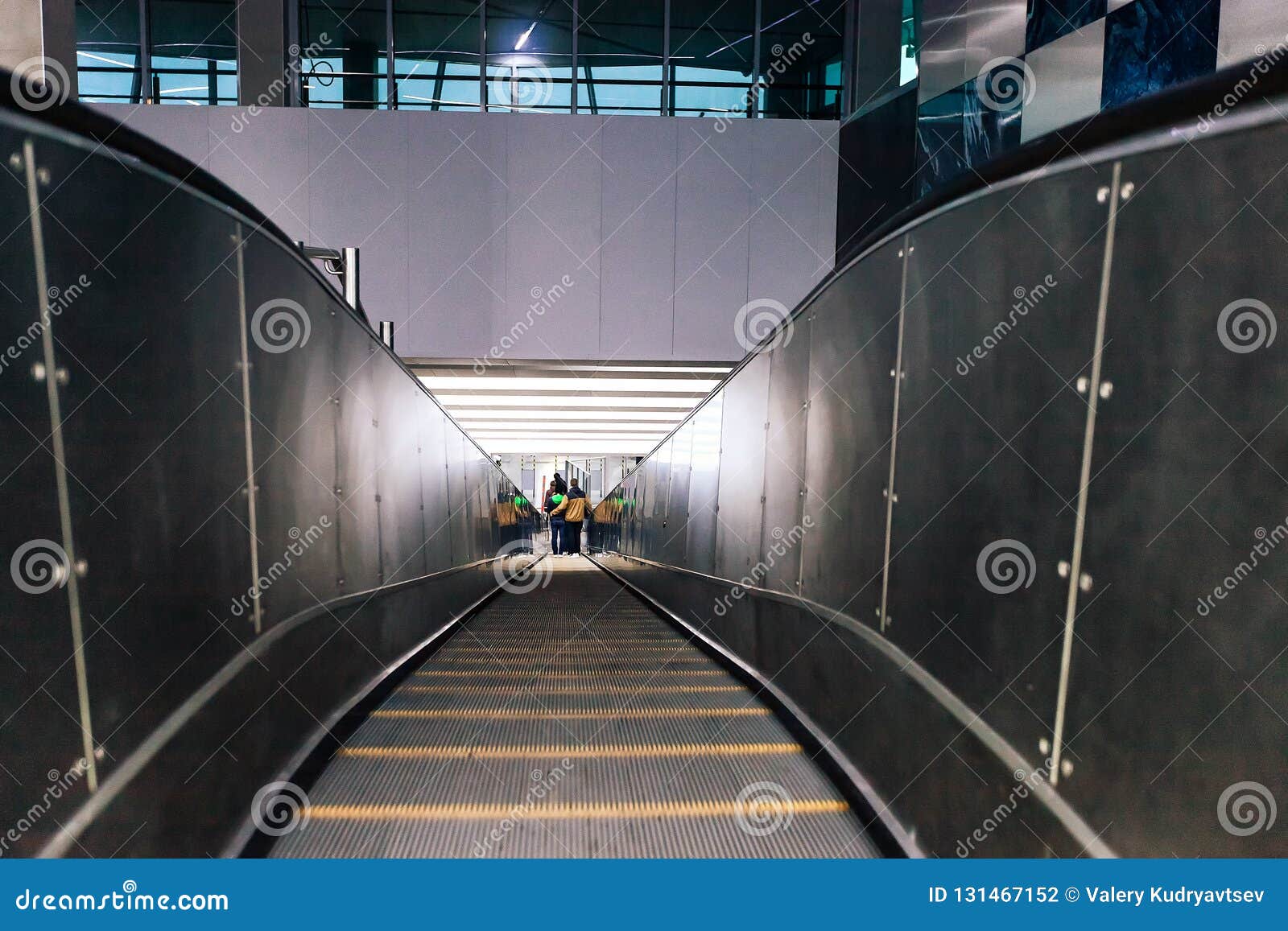 Staircase Escalator Inside the Subway Metro Station Stock Photo - Image ...
