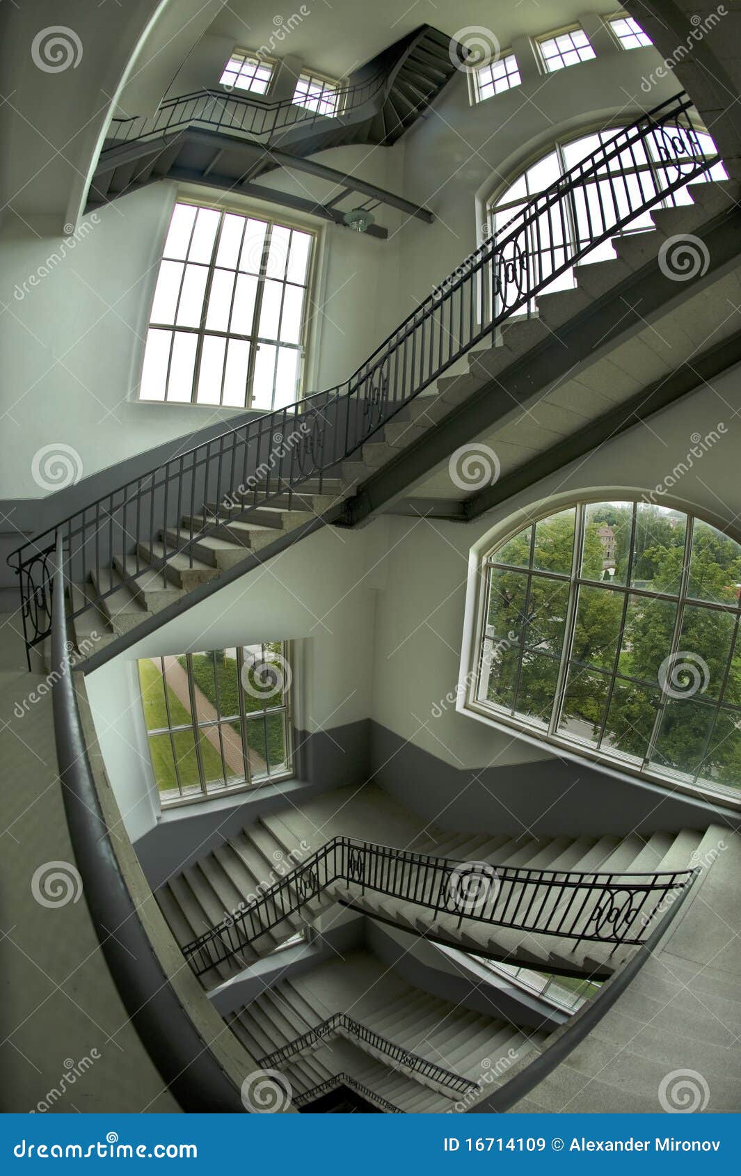 Staircase in the Esher Style Stock Image - Image of staircase, house ...