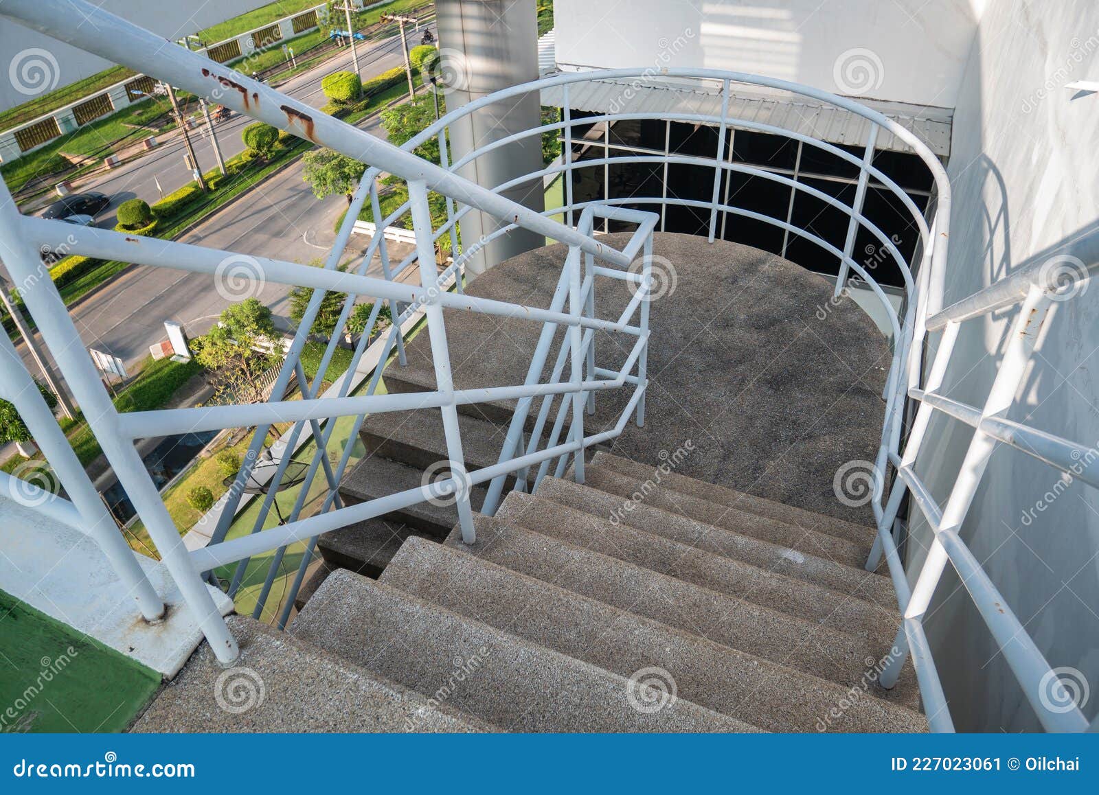 Staircase exit way stock image. Image of interior, modern - 227023061