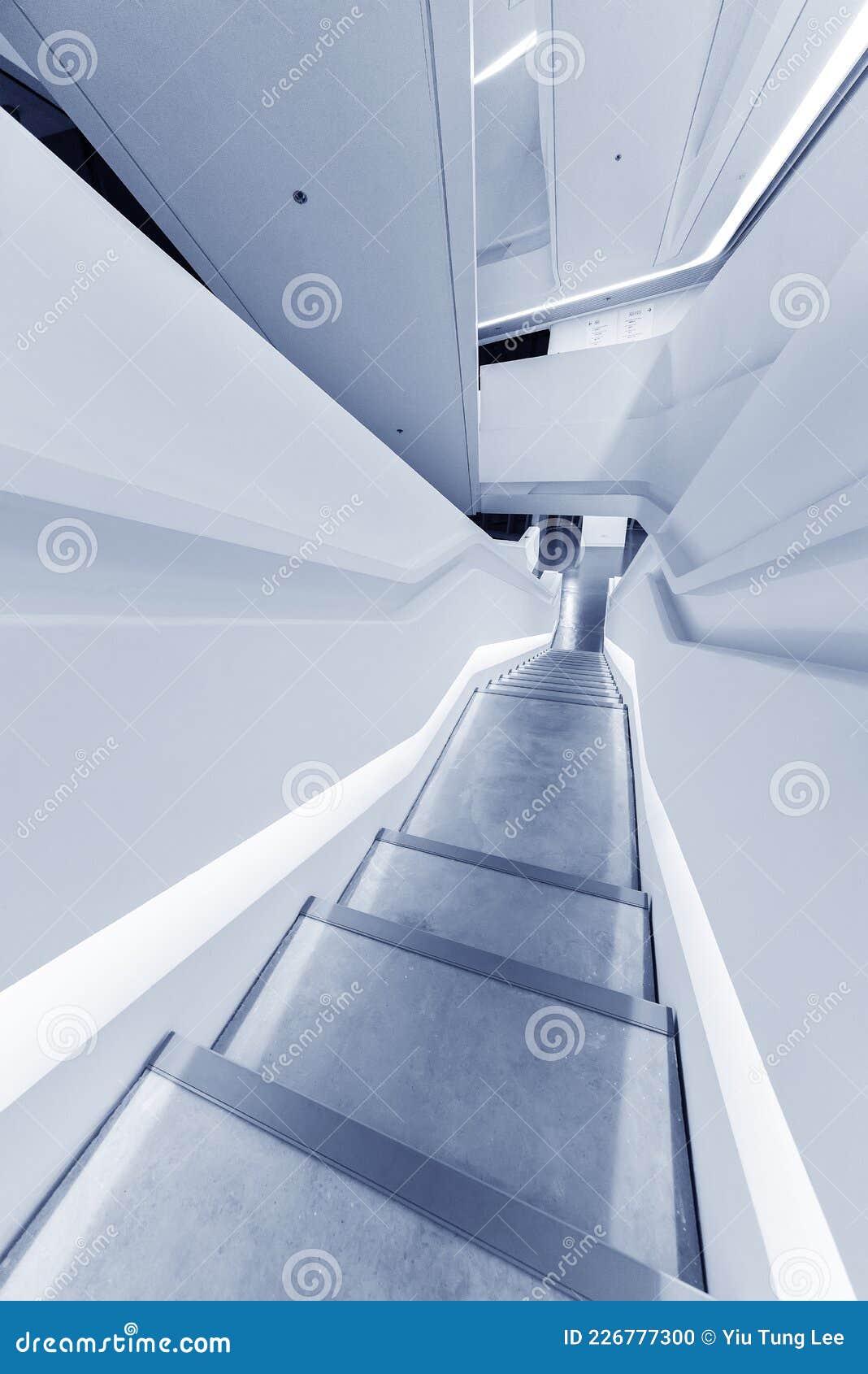 Interior View of Staircase in Modern Architecture Stock Photo - Image ...