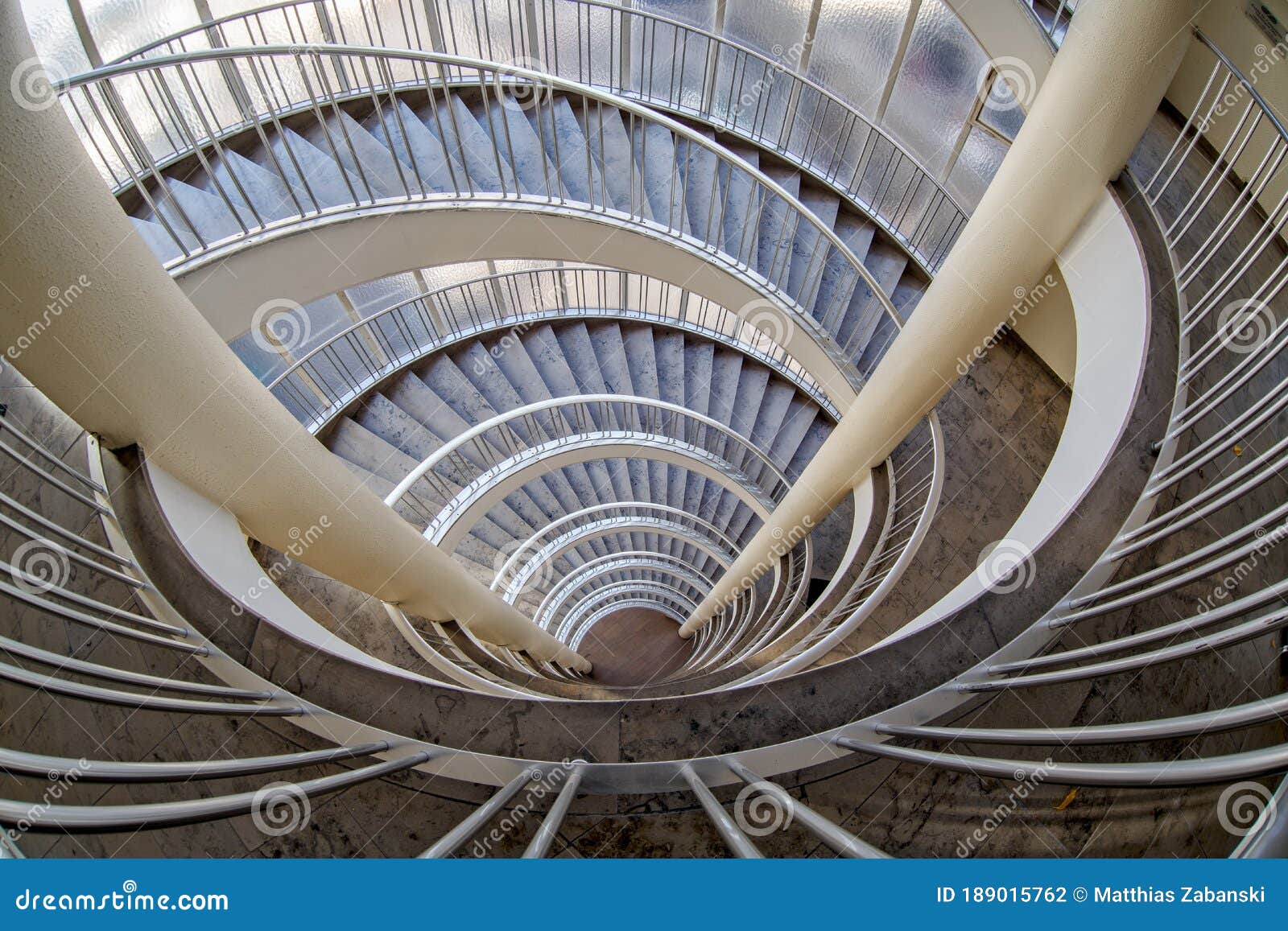 A Staircase in Germany with Columns and Flooded with Light from the ...