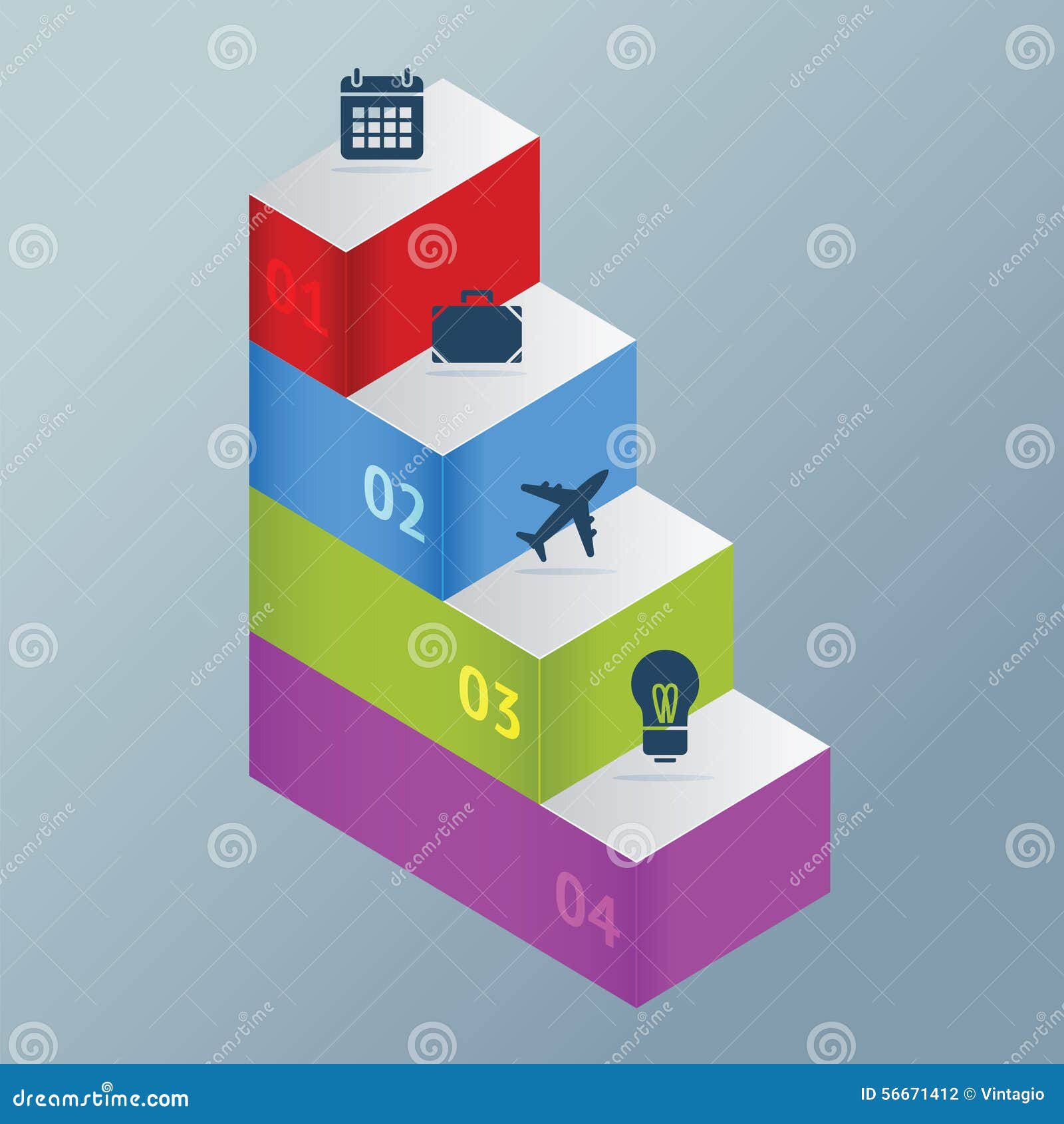 Staircase Graph stock vector. Illustration of bulb, ladder - 56671412