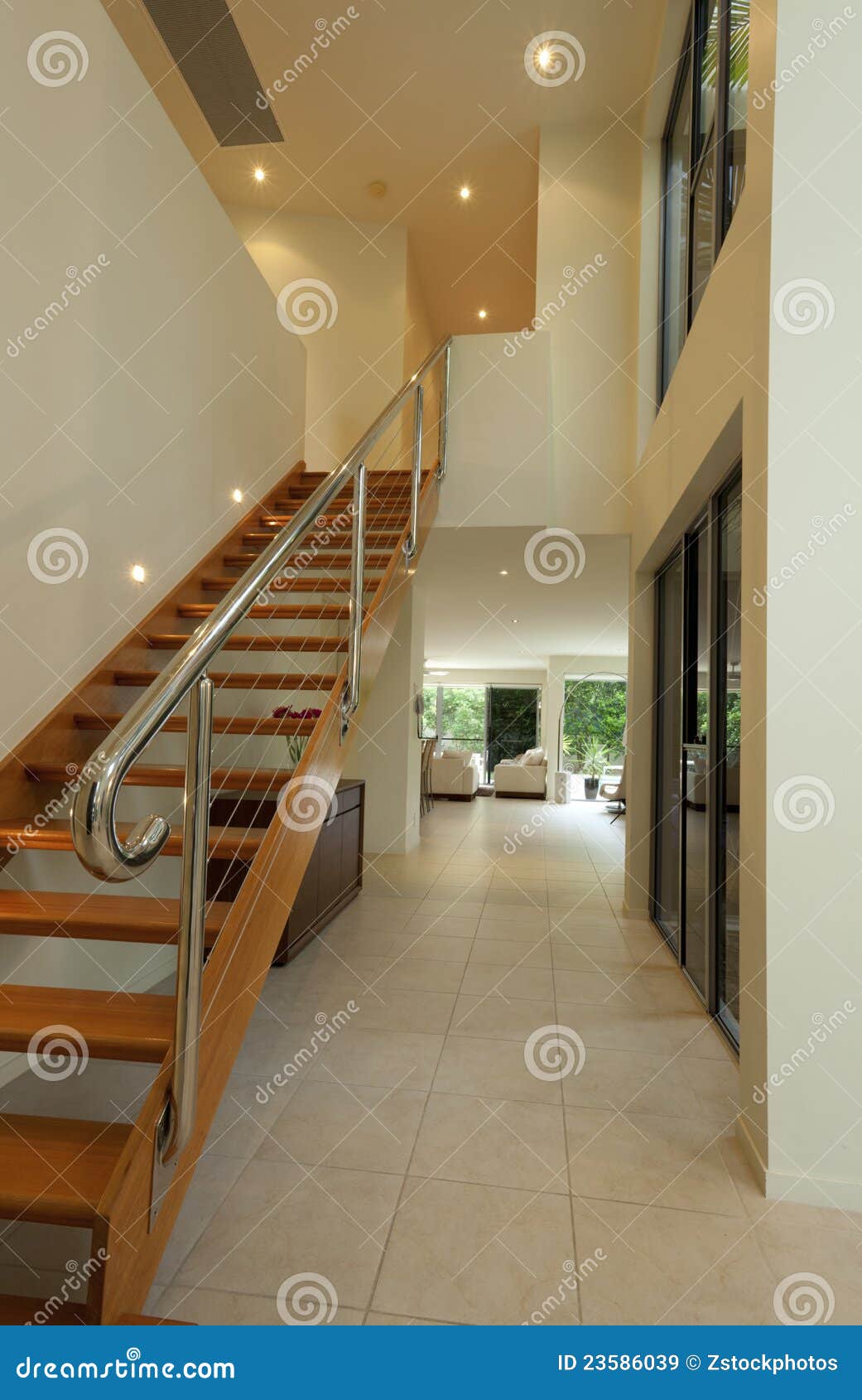 Staircase and hall way stock image. Image of interior - 23586039