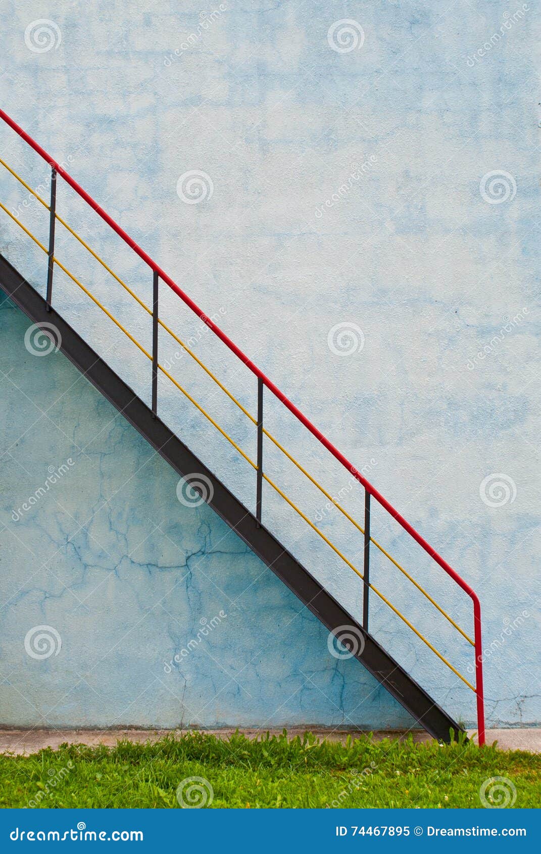 Staircase with handrails stock image. Image of industrial - 74467895