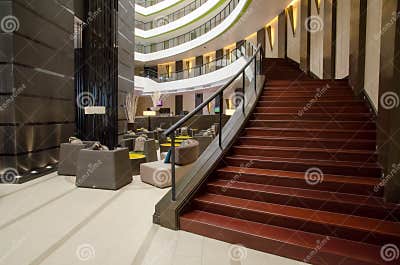 Staircase in hotel lobby stock image. Image of decorating - 28100823