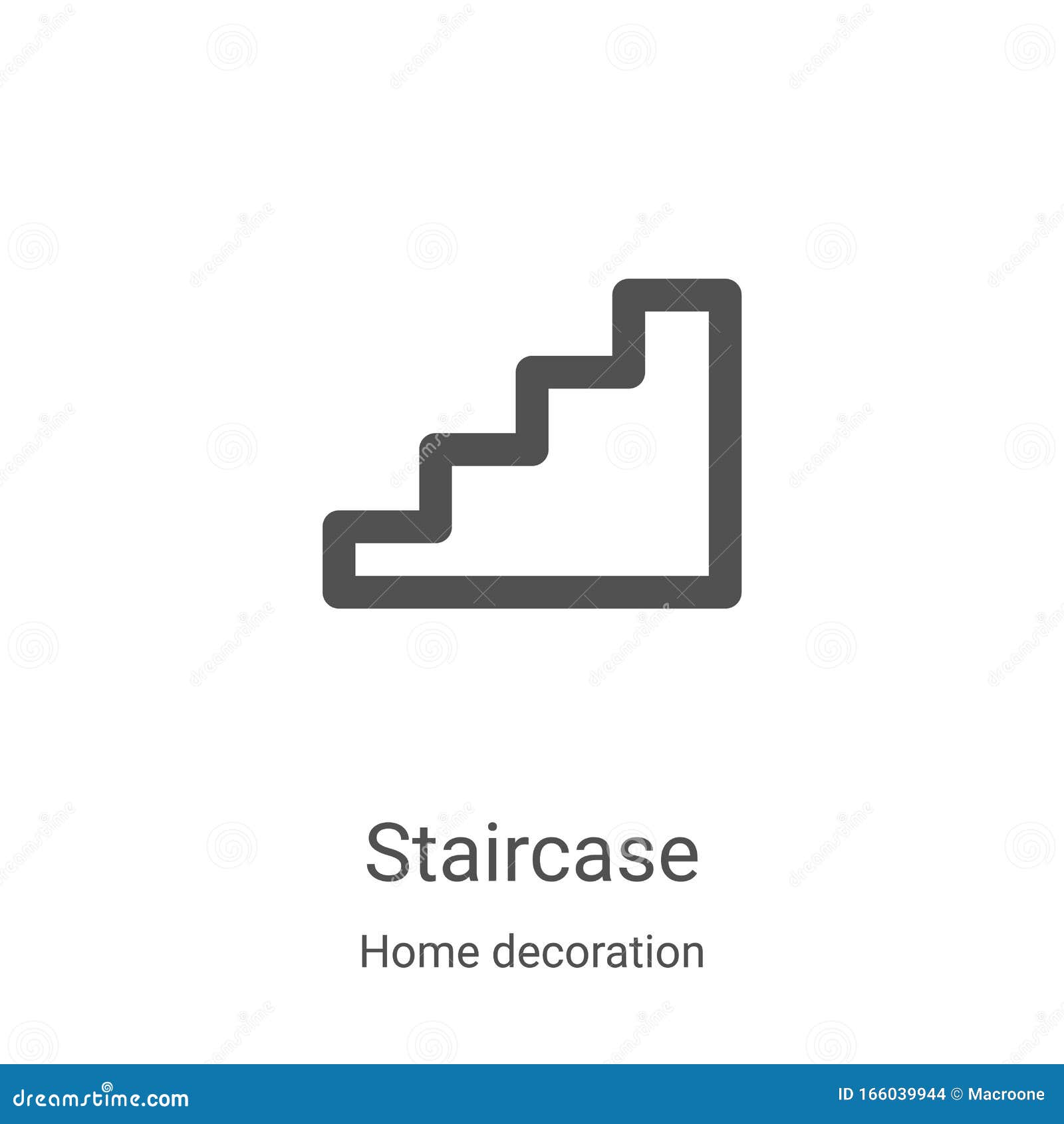 Staircase Icon Vector from Home Decoration Collection. Thin Line ...