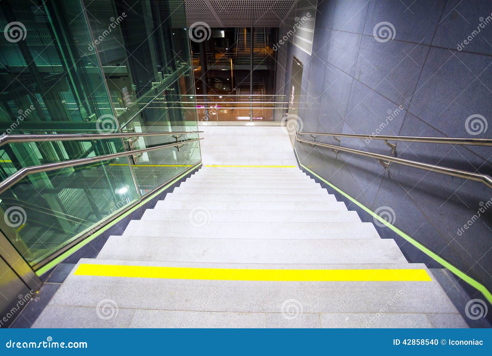 Staircase Inside a Public Metro Statio Stock Photo - Image of city ...