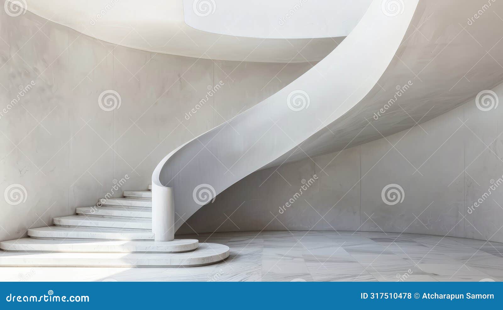 Staircase in Interior, Staircase and Light and Shadow on White Wall ...