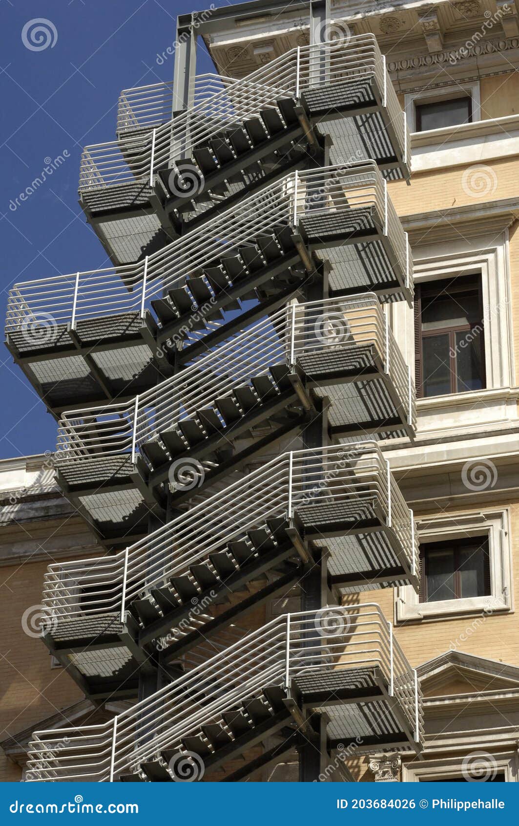 A metal staircase editorial photo. Image of steps, emergency - 203684026