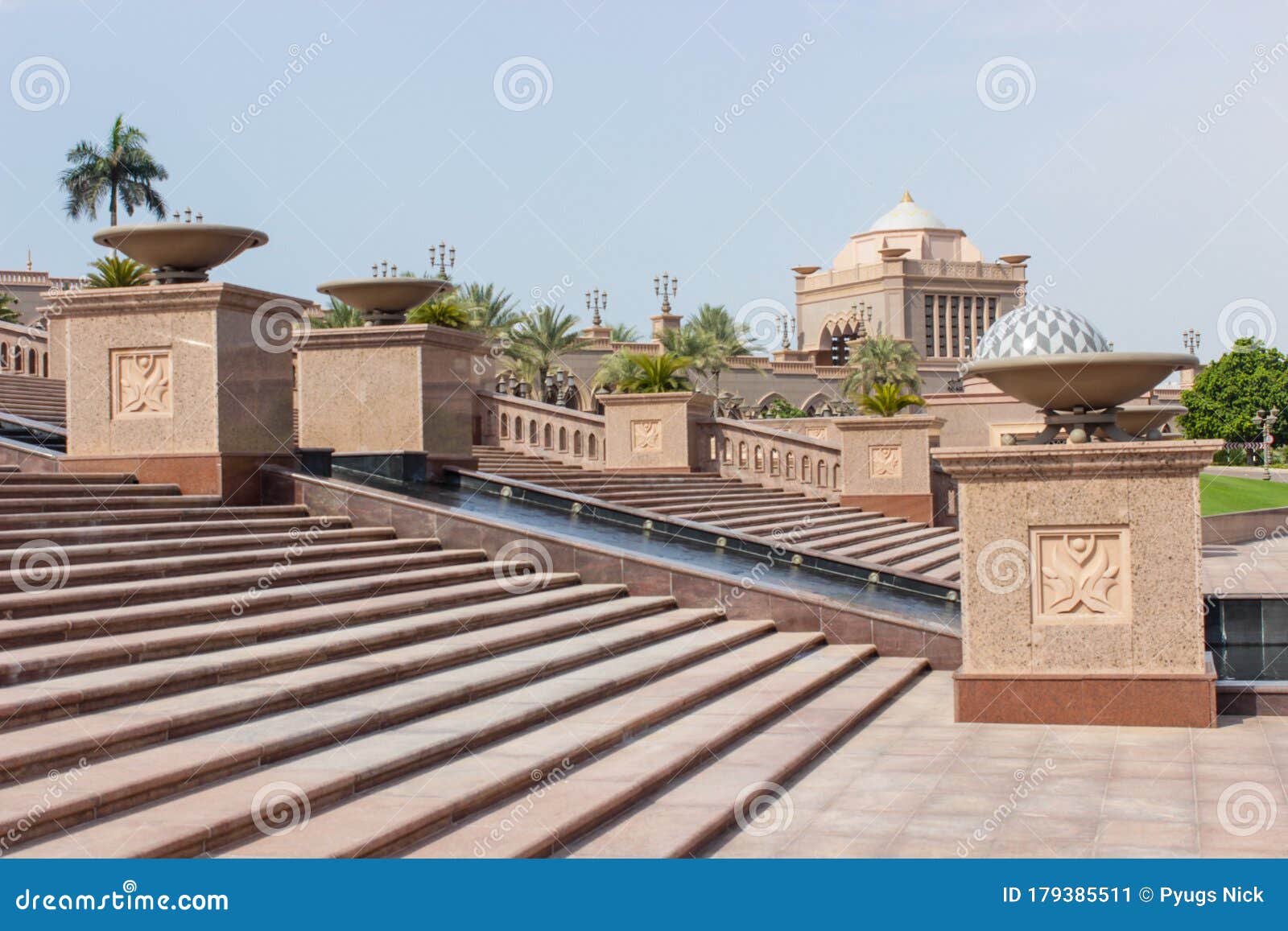 A Staircase with Its Unique Standing Pillars Stock Image - Image of ...