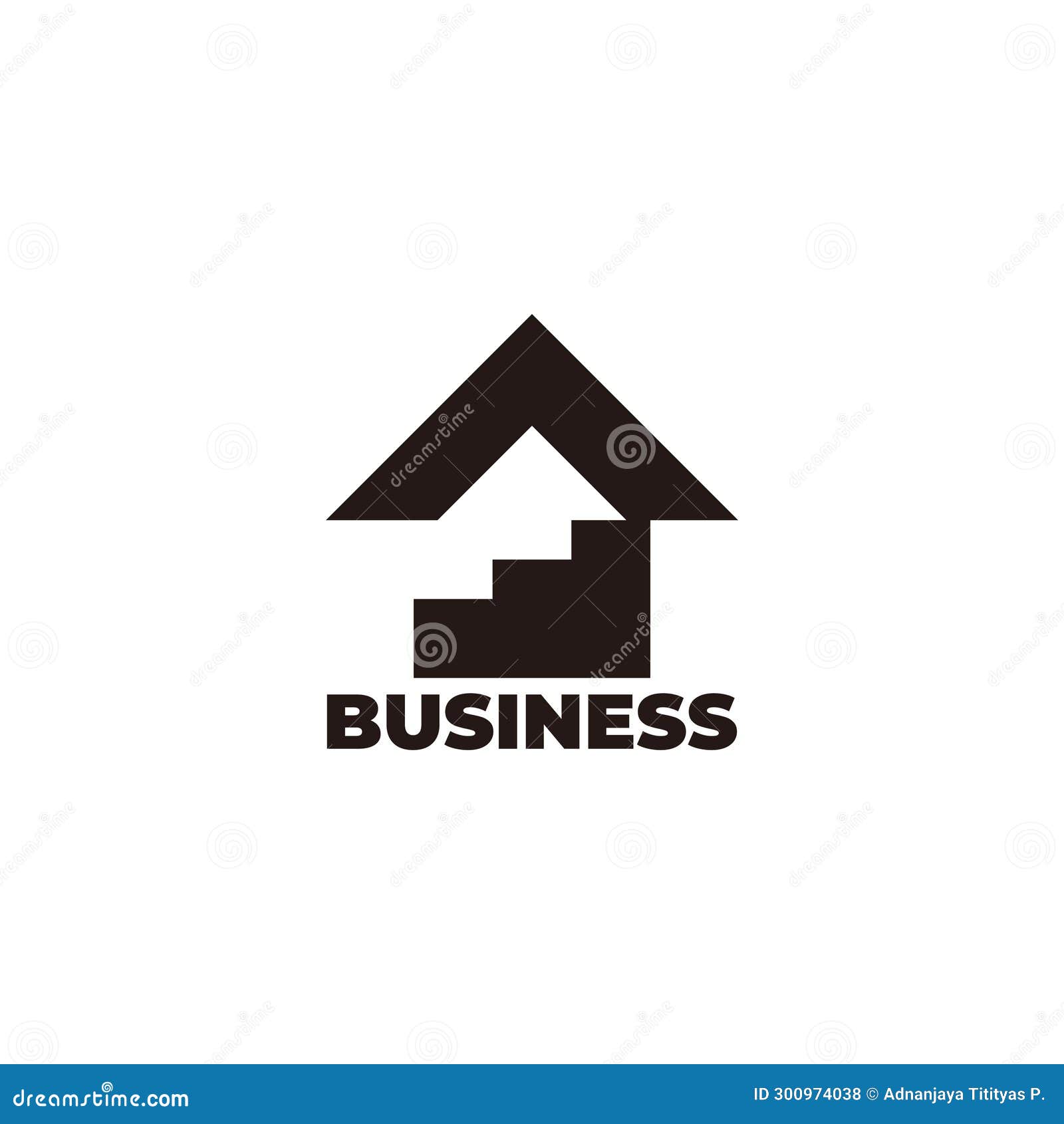 Staircase Ladder Up Business Home Logo Vector Stock Vector ...