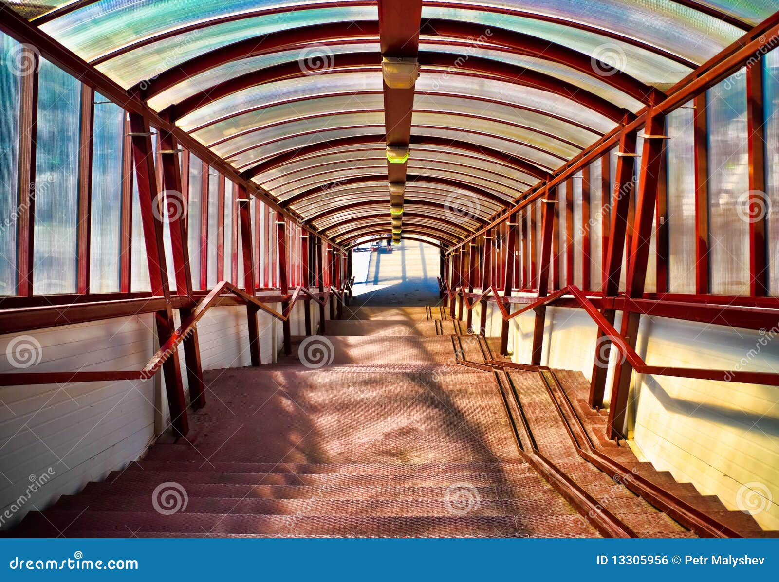 Staircase leading down stock photo. Image of station - 13305956