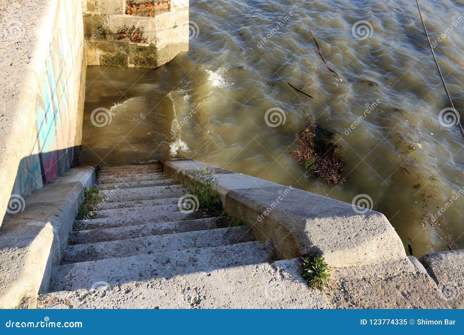 Staircase Leading To the River Bank Stock Image - Image of summer ...
