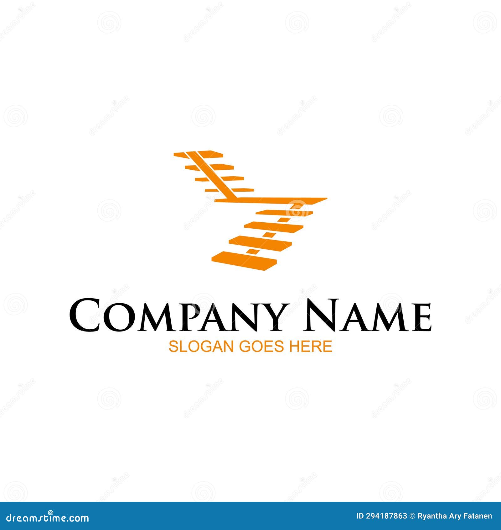 Staircase Logo Design on White Background Stock Vector - Illustration ...