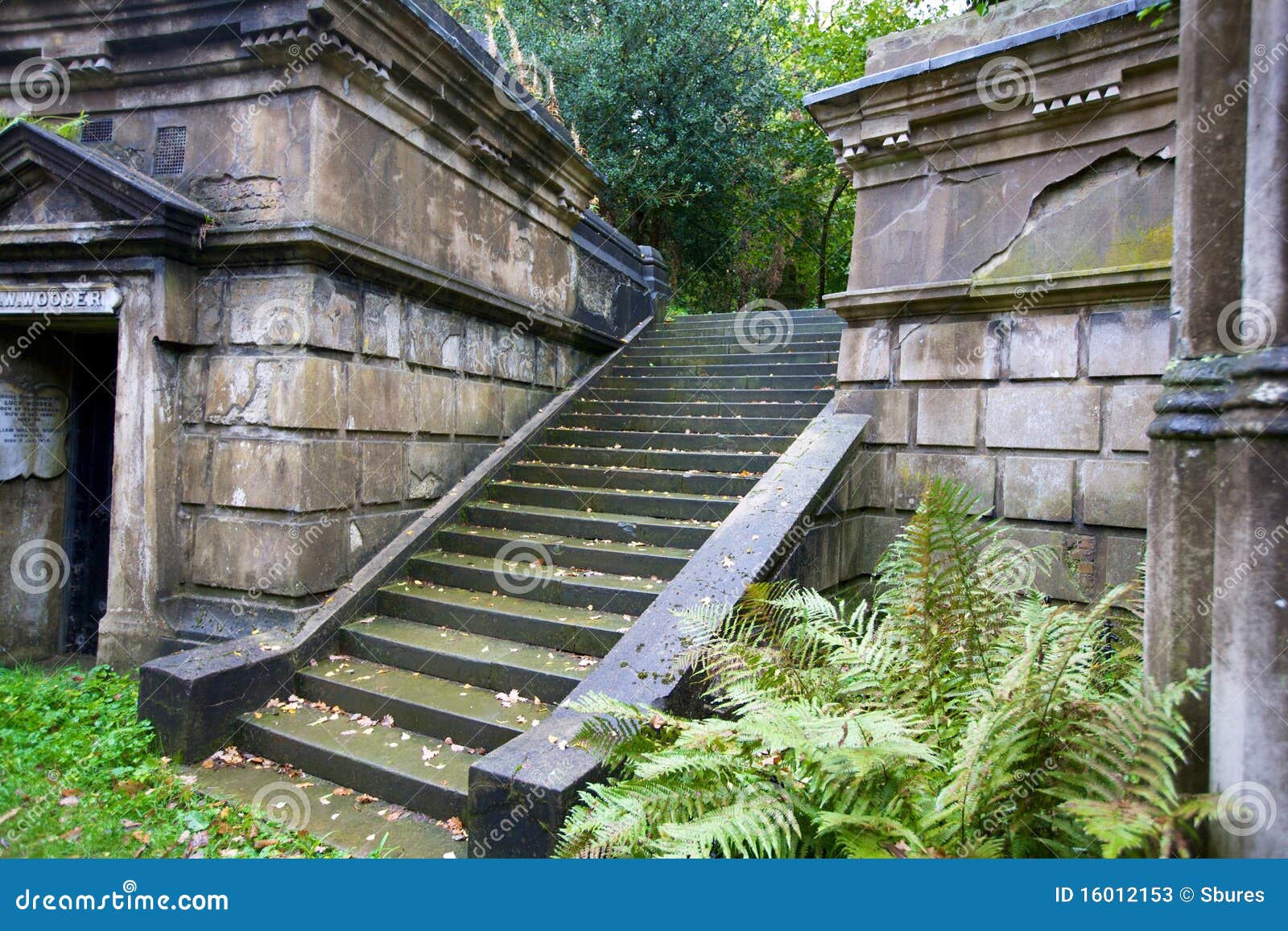 Staircase at London Cemetery Stock Image - Image of park, tourist: 16012153